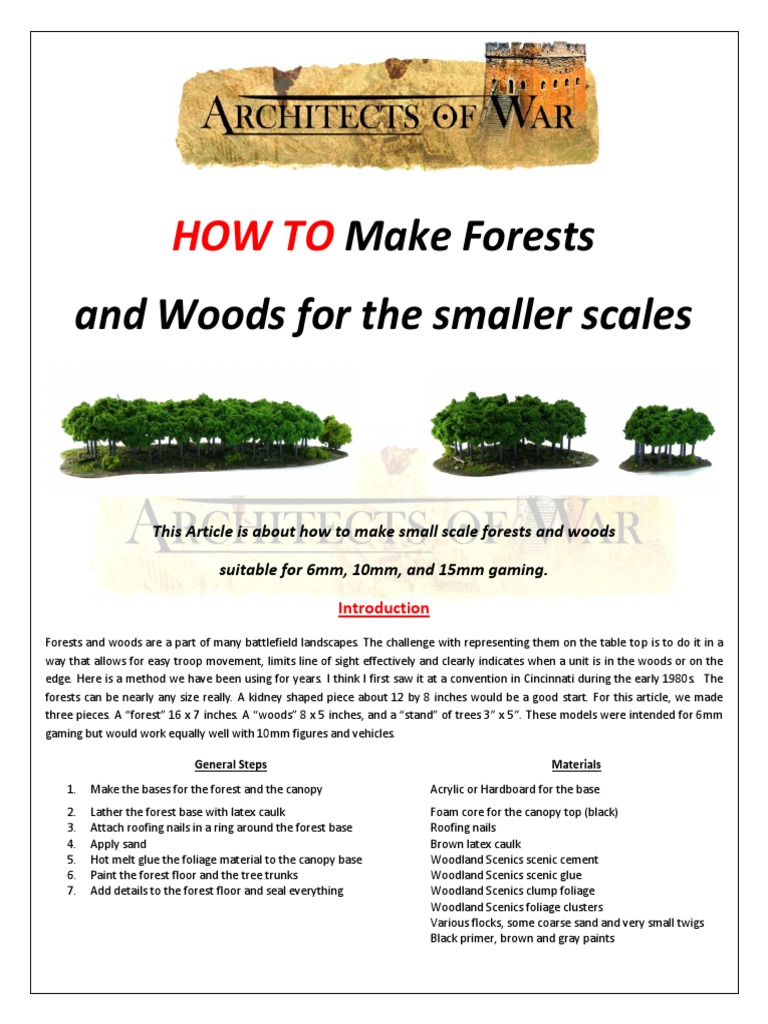 How To: Make Forests and Woods For The Smaller Scales | PDF