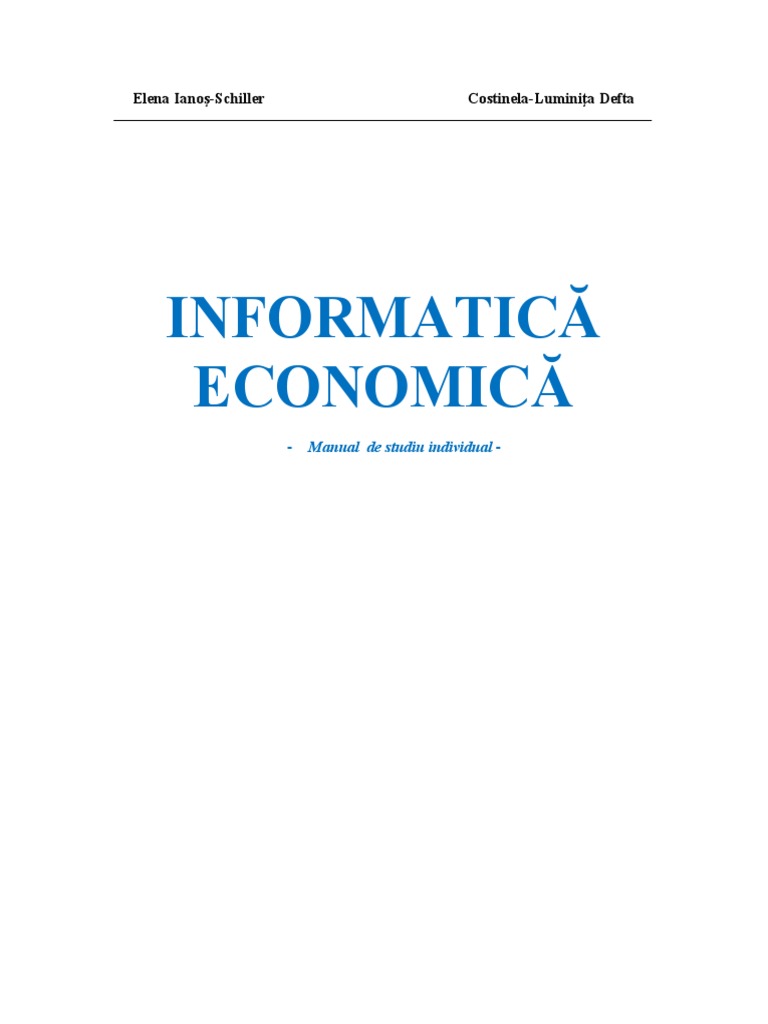 Microsoft Word INFORMATICA ECONOMICA - Schiller | PDF