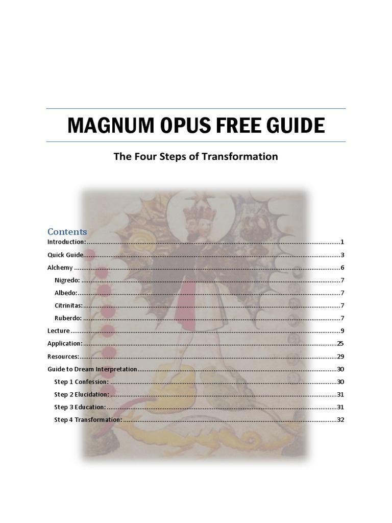 Free Guide To The Four Steps of Transformation | PDF | Alchemy | Carl Jung
