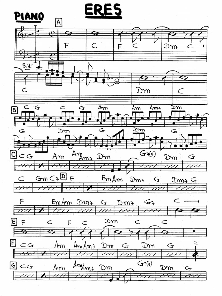 Eres - Piano | PDF
