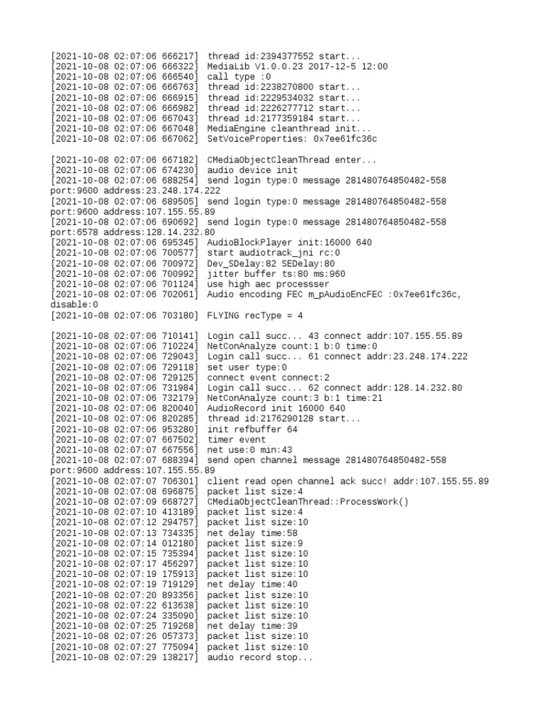 2021 10 08 - Log | PDF | Transmission Control Protocol ...