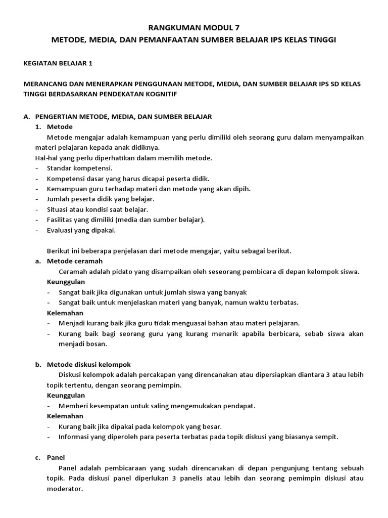 Rangkuman Modul 7 | PDF