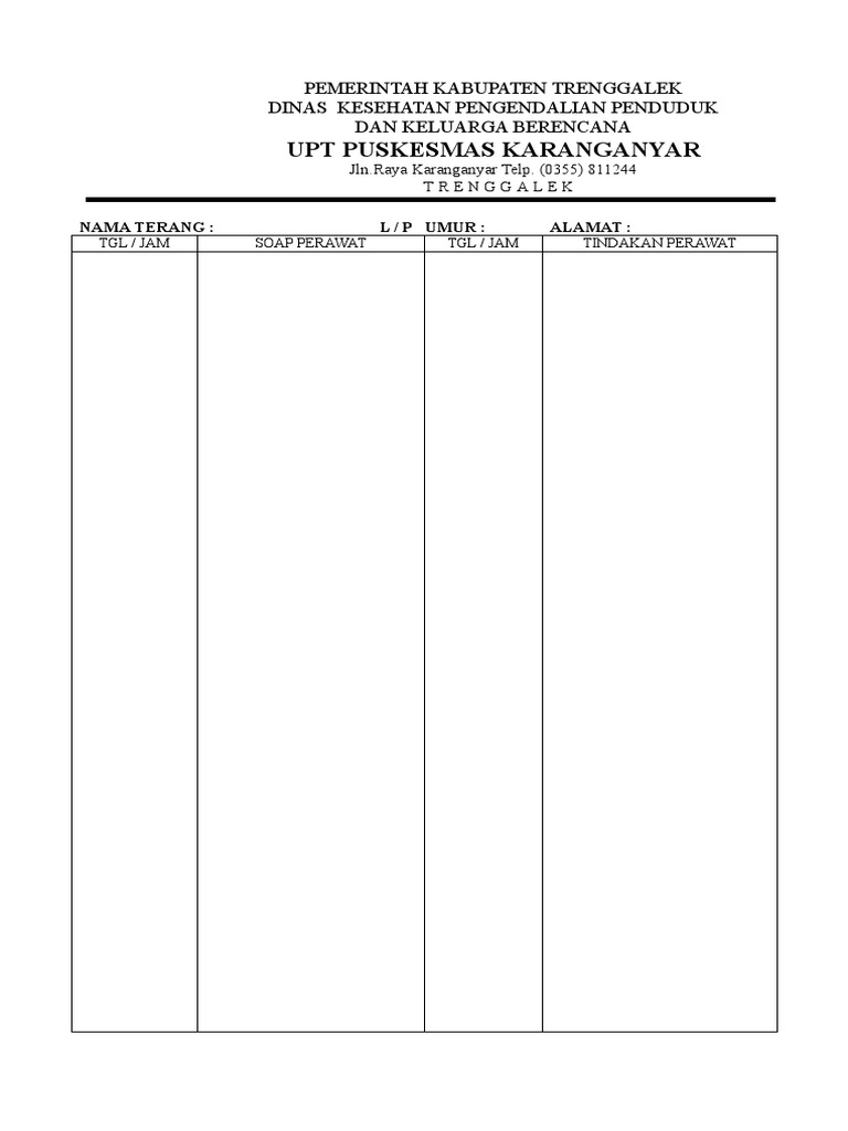 Soap + Tindakan Perawat | PDF