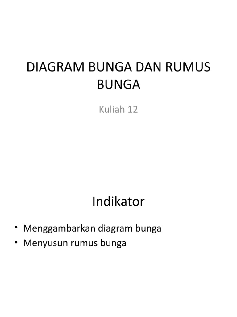 Diagram Bunga Dan Rumus Bunga Pdf