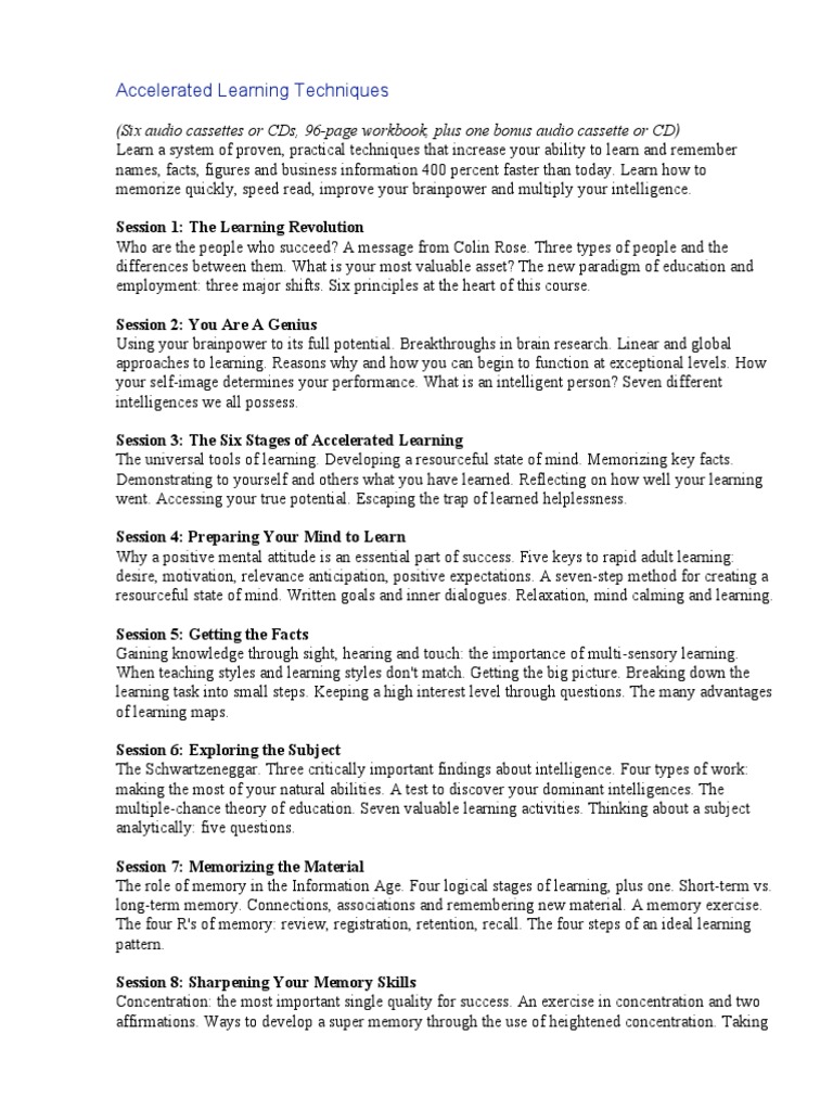 Mastering Accelerated Learning: A Comprehensive Guide to Increasing ...