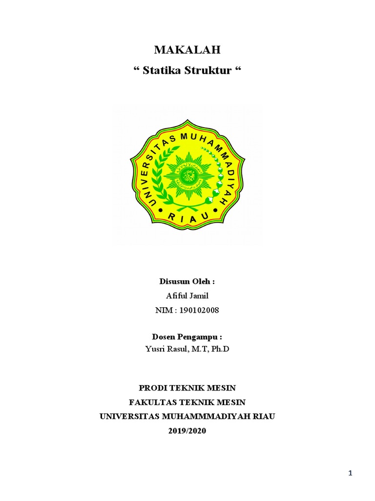 Konsep Dasar Statika Struktur Teknik | PDF