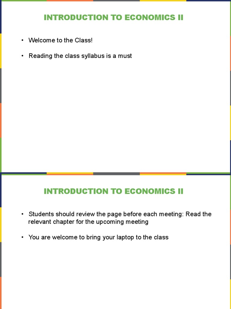 1 - Introductions To Economics | PDF