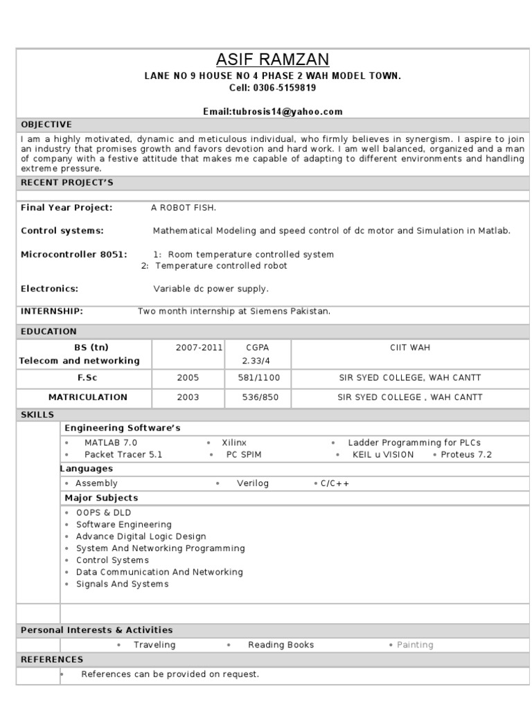Asif CV | PDF | Computers