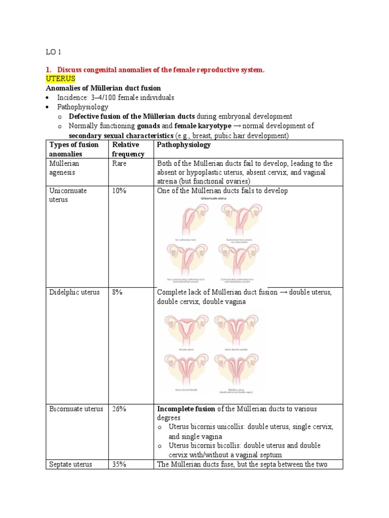 Congenital Anomalies and Benign Disorders of the Female Reproductive ...