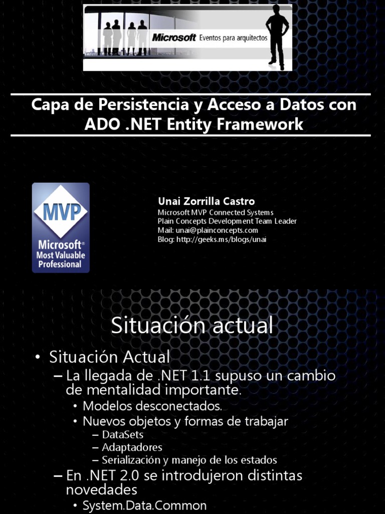 Capa de Persistencia y Acceso A Datos Con ADO - Net Entity Framework | PDF | Consulta integrada ...
