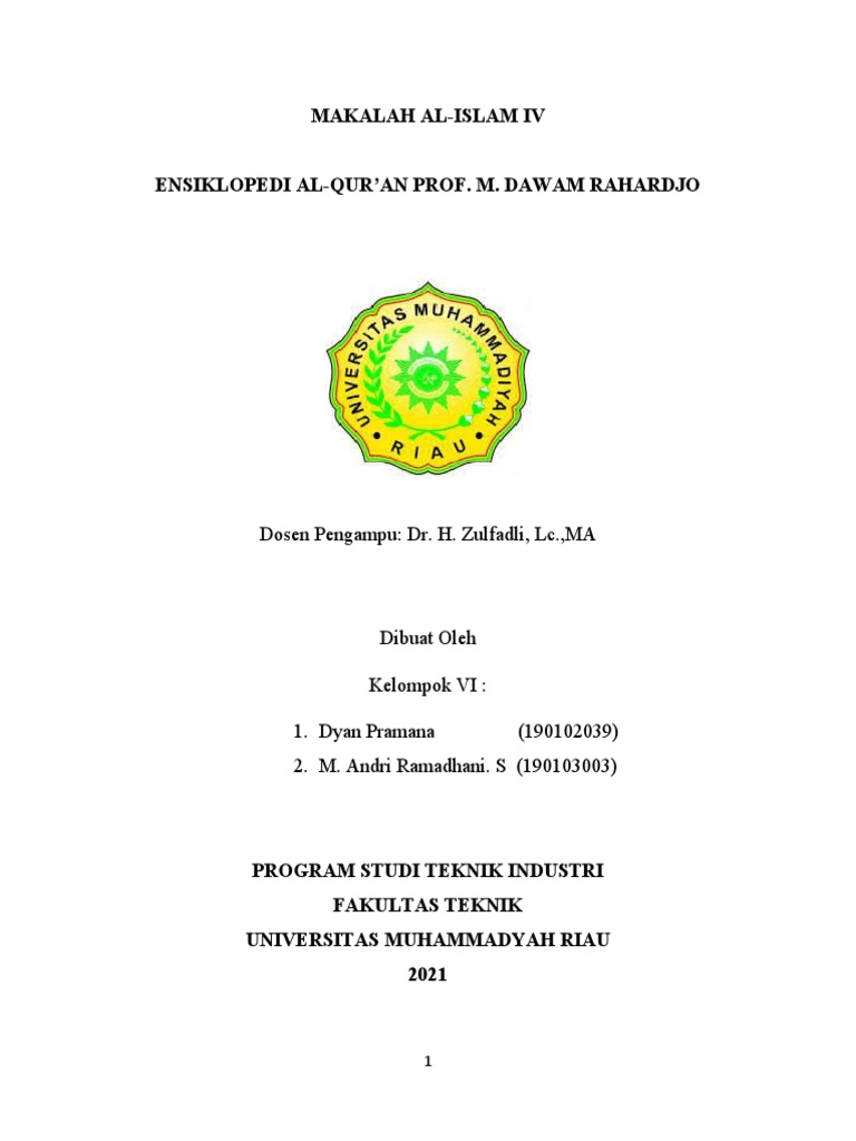 Prof. M. Dawam Rahardjo | PDF