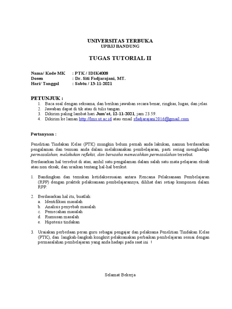 Naskah Soal - TT2 | PDF