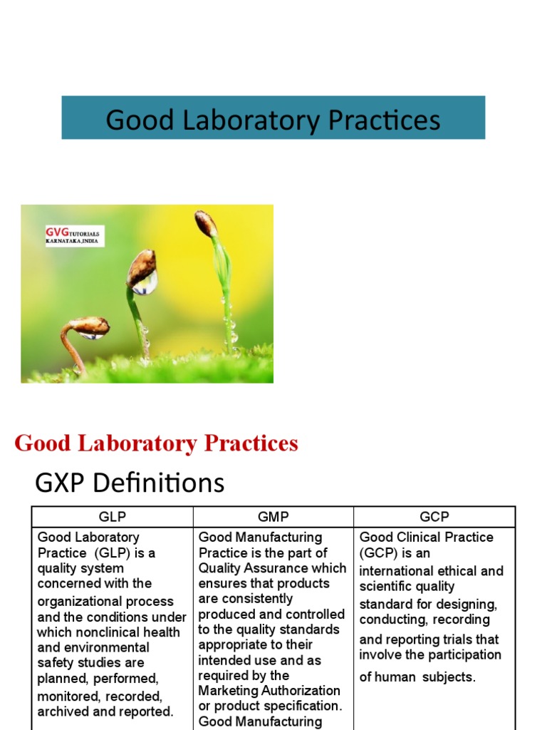 Good Laboratory Practice (GLP) | PDF