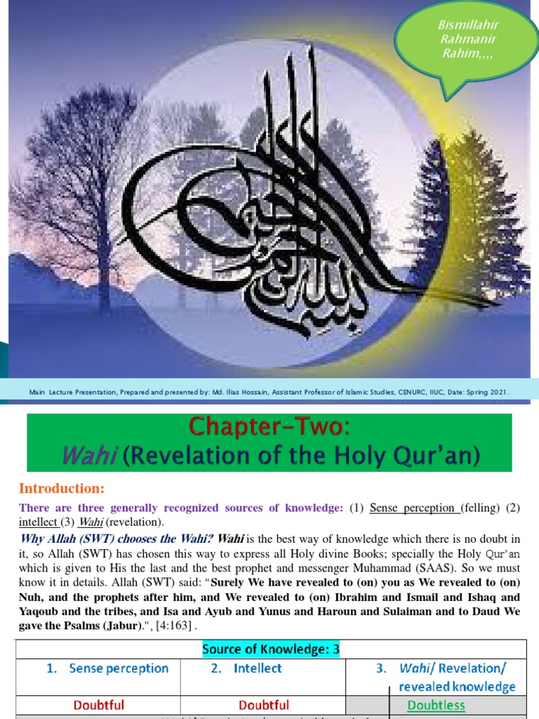 An In-Depth Examination of the Concept of Wahi in Islam | PDF ...