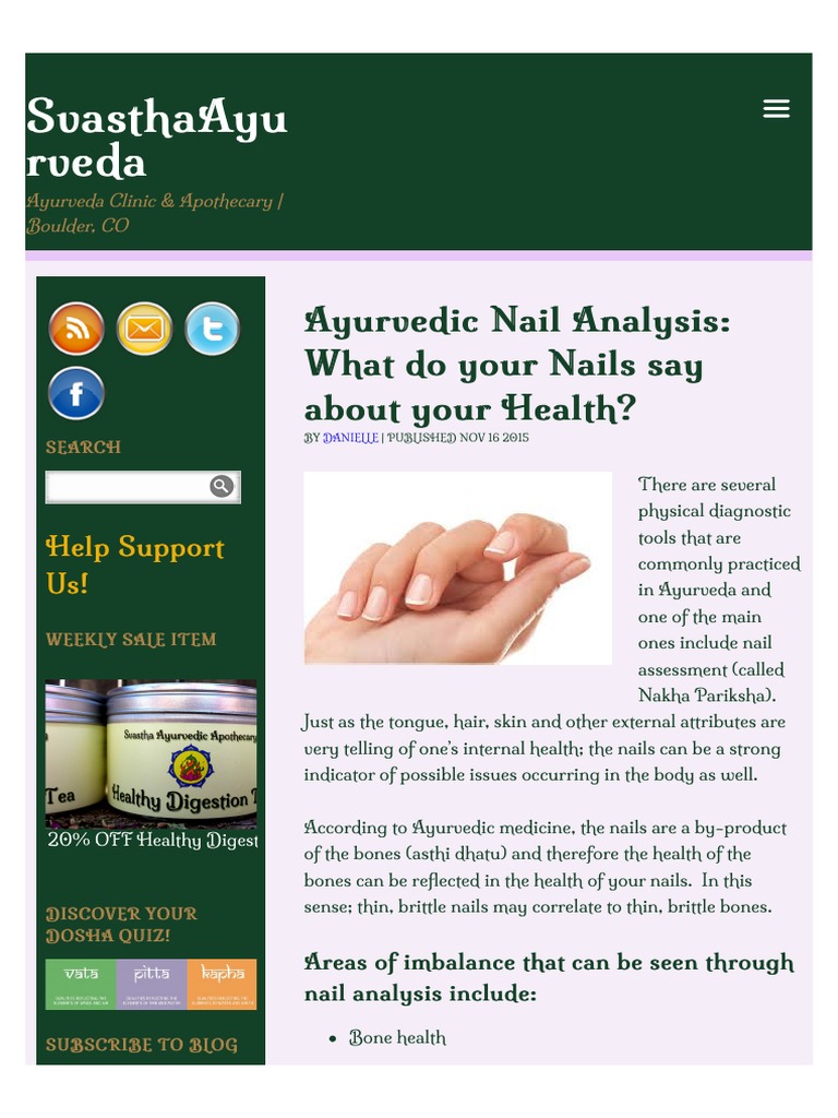 Ayurvedic Nail Analysis: What Do Your Nails Say About Your Health | PDF ...
