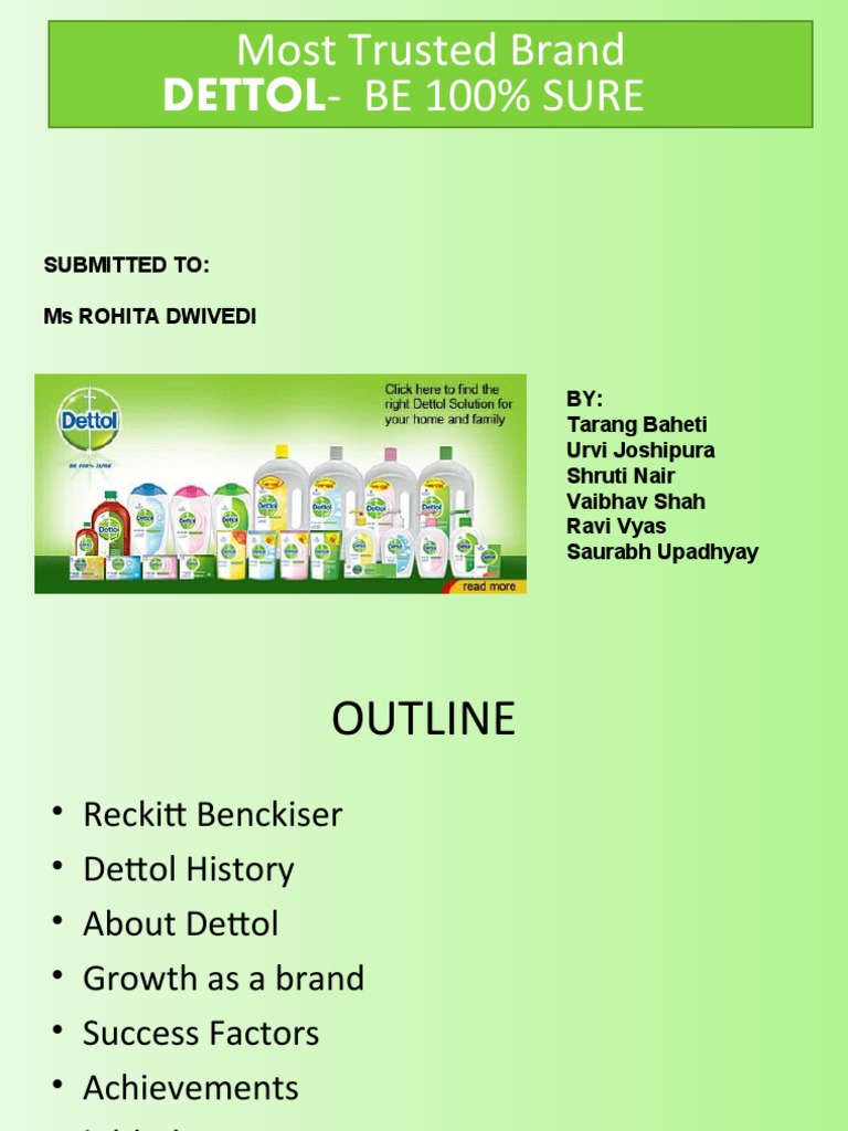 Dettol: History and Skin Benefits | PDF | Brand | Hygiene
