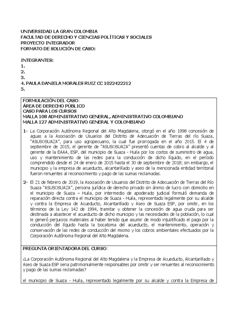 Casos Proyecto Ad General | PDF | Servicios públicos | Estado (política)