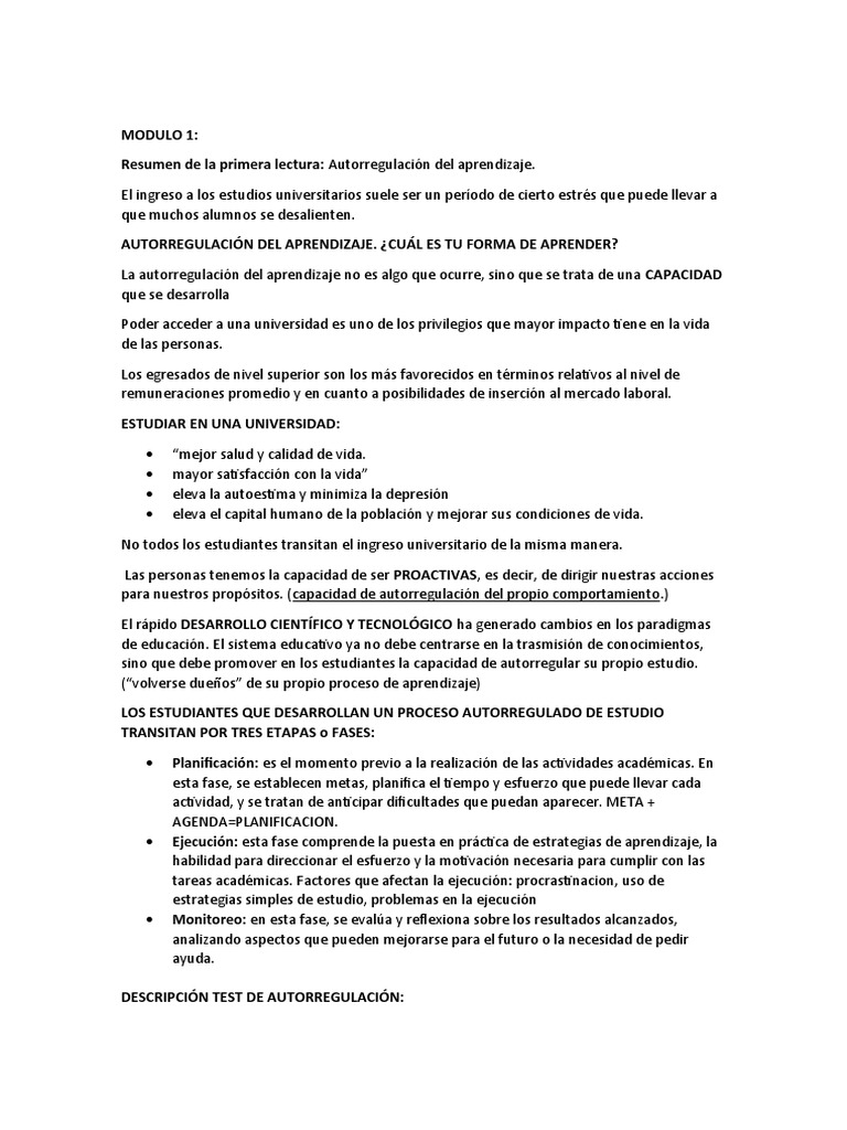 Estrategias de Autorregulación Académica | PDF | Aprendizaje | Motivación