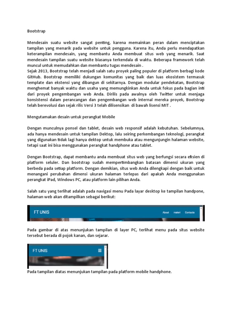 Bootstrap Materi | PDF