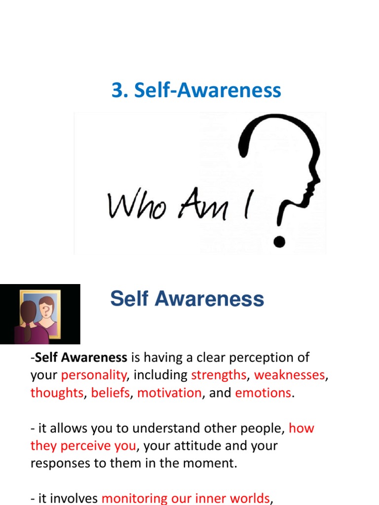 GEA1213 Self Awareness | PDF | Self Actualization | Self Esteem