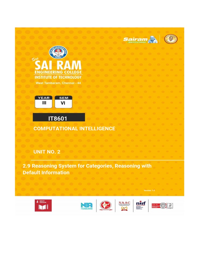 2.9 Reasoning Systems For Categories, Reasoning With Default Information | PDF | Deductive ...