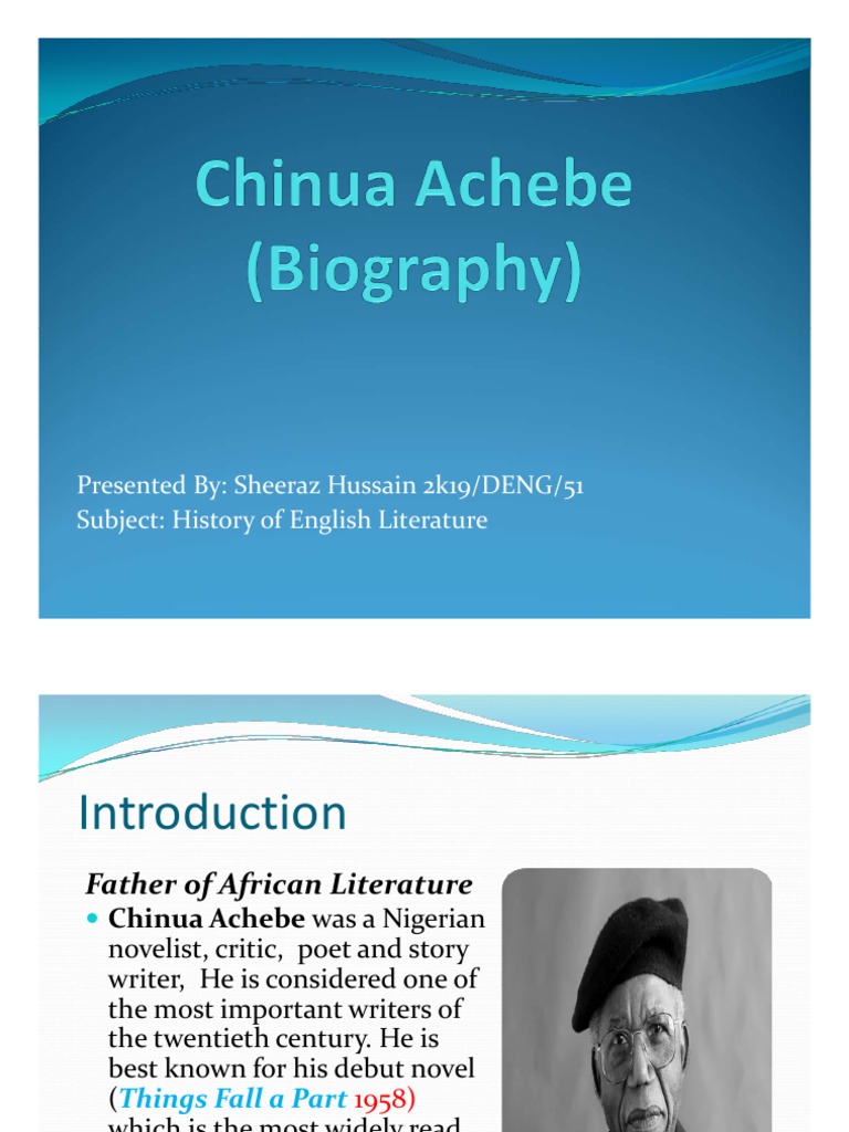Chinua Achebe Sheeraz 51 | PDF | Classics