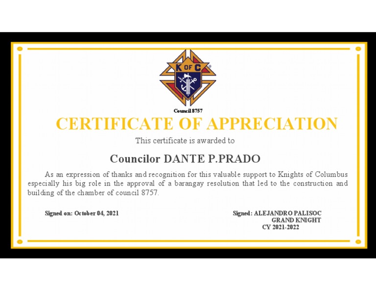 Free Award Certificate Border Template | PDF