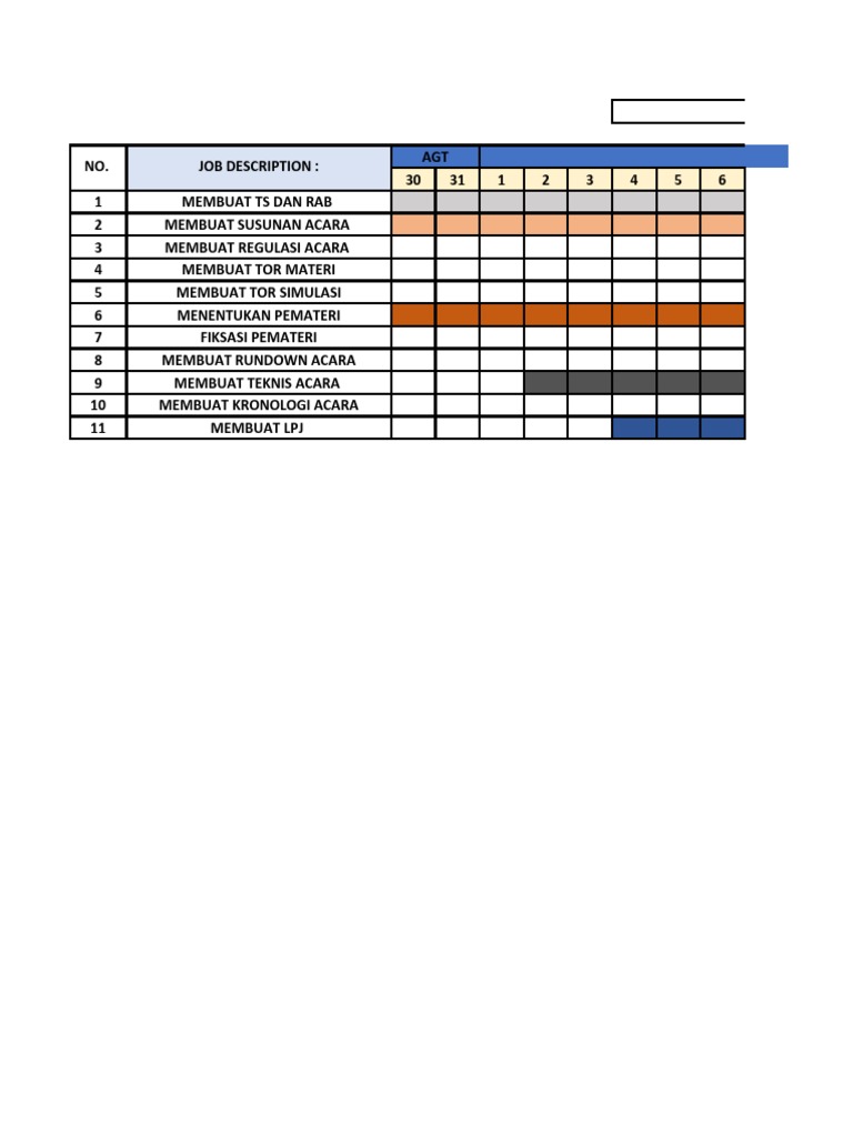 Time Schedule Divisi Acara-1 | PDF