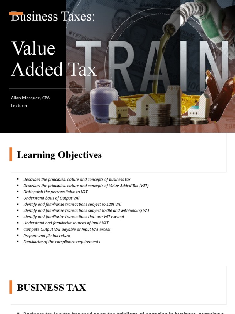 Module 3 - Value Added Tax | PDF | Value Added Tax | Taxes