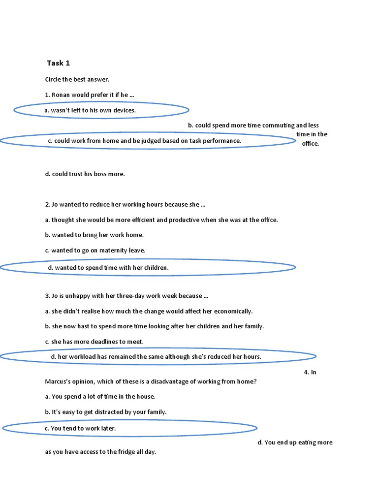 Task 1 | PDF | Telecommuting | Communication