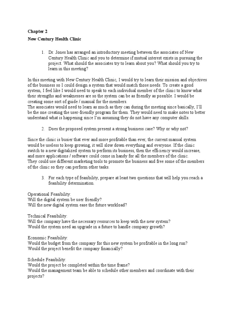 Chapter 2 Case Study - New Century Health Clinic | PDF | Usability | Cognition