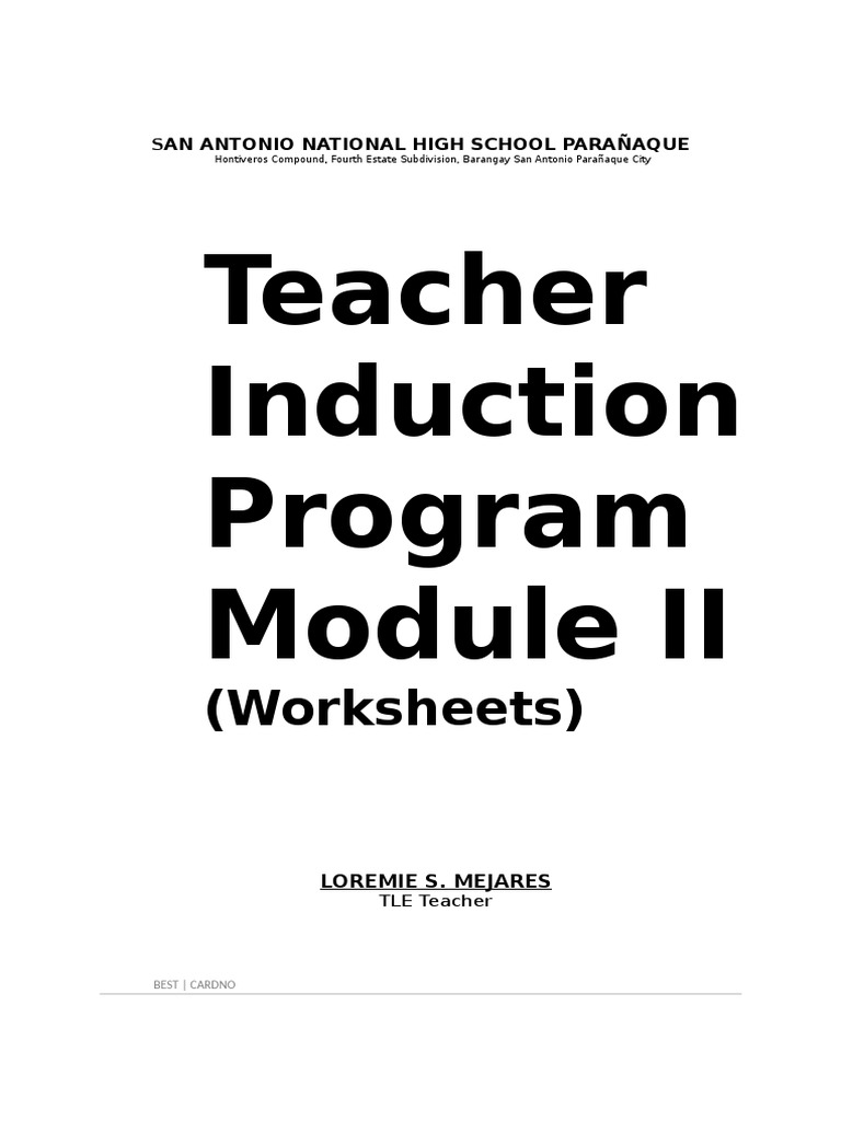 TIP Module 2 Ans Key | PDF | Learning | Leadership