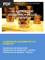 Clasificación Geoquímica de Goldschmidt | PDF | Minerales | Tierra