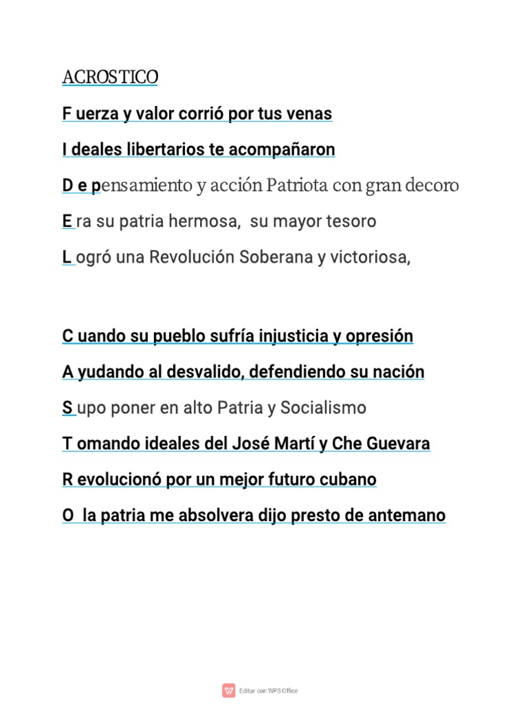 ACROSTICO | PDF