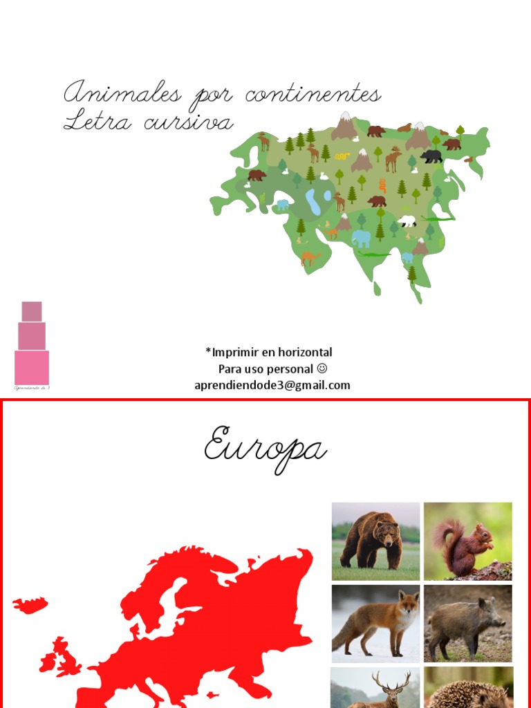 Animales Por Continentes | PDF