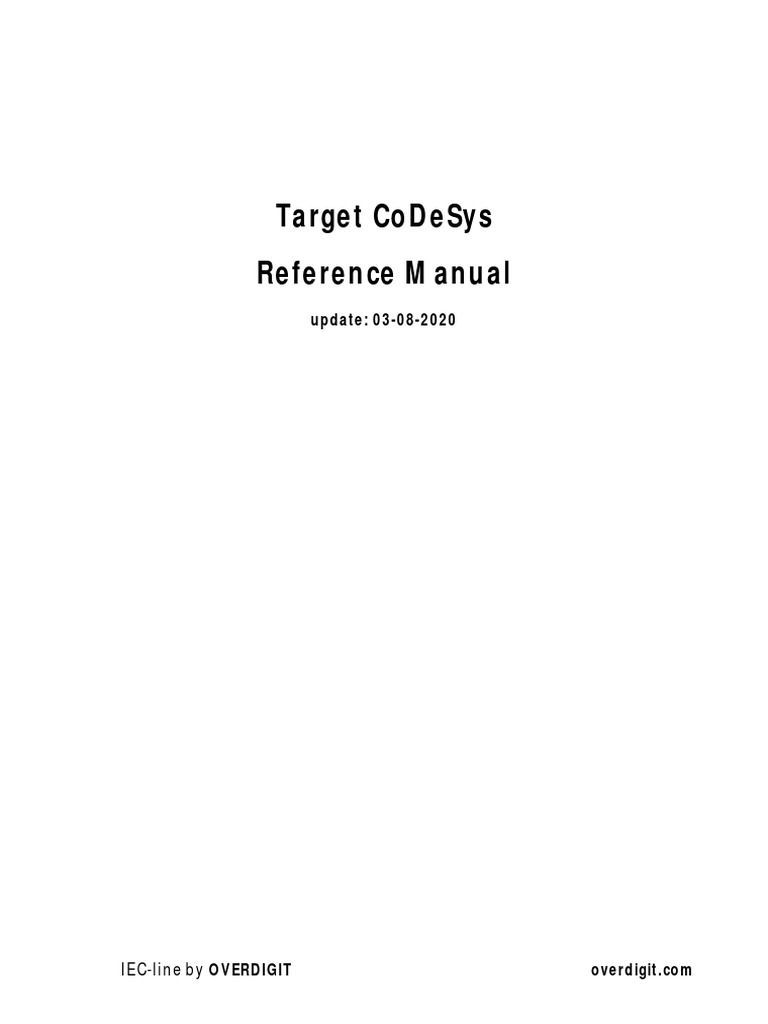 Target CoDeSys Reference Manual en | PDF | Port (Computer Networking) | Pointer (Computer ...