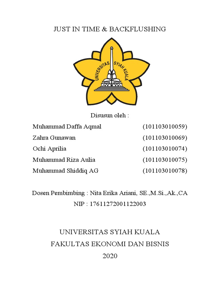 KELOMPOK 5 Just in Time and Backflushing | PDF