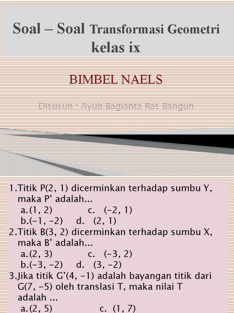 Soal - Soal Transformasi Geometri | PDF