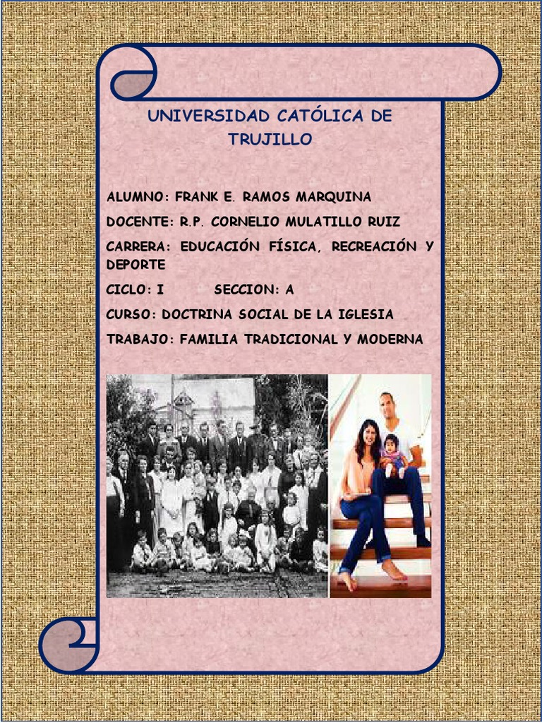Comparativa: Familia Tradicional y Moderna | PDF | Familia | Matrimonio