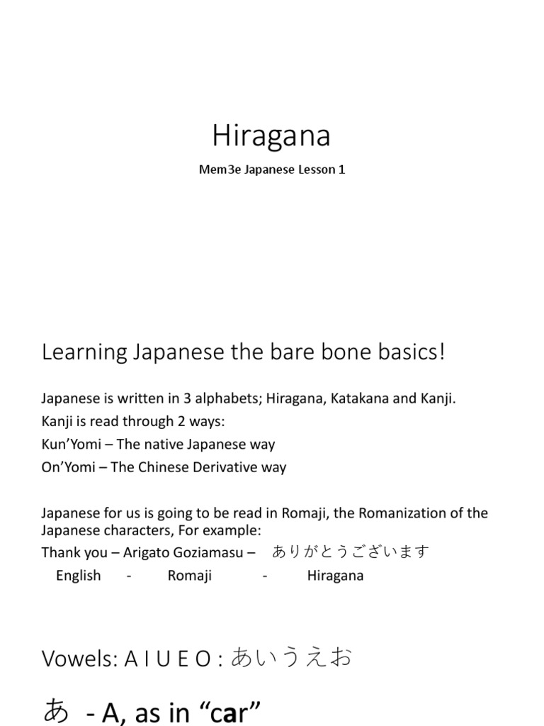 Hiragana | PDF | Kanji | Japanese Language