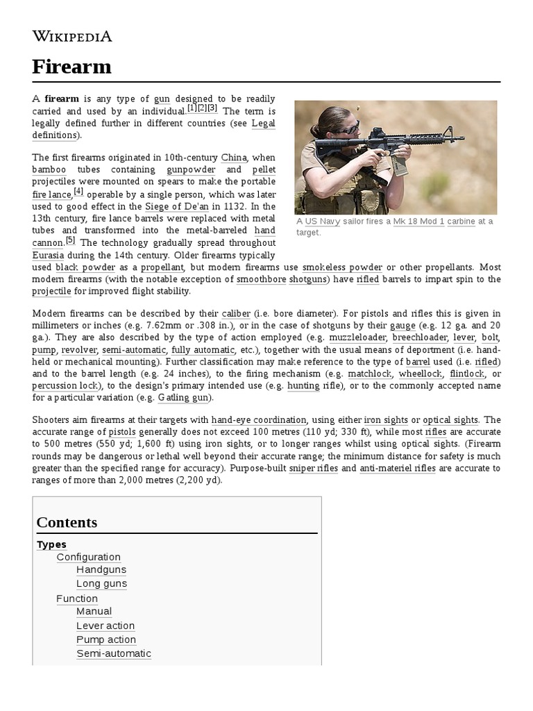 Firearm: Types | PDF | Firearms | Shotgun