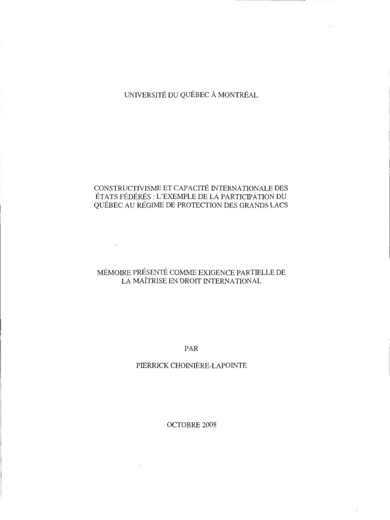 Constructivisme de Alexander Wendt | PDF | Québec | Canada