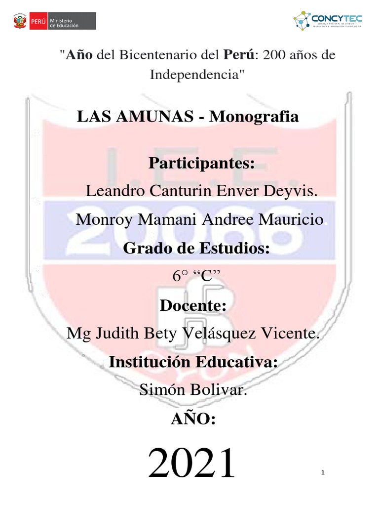 Monografia de Las Amunas | PDF | Geografía Física | Hidrología