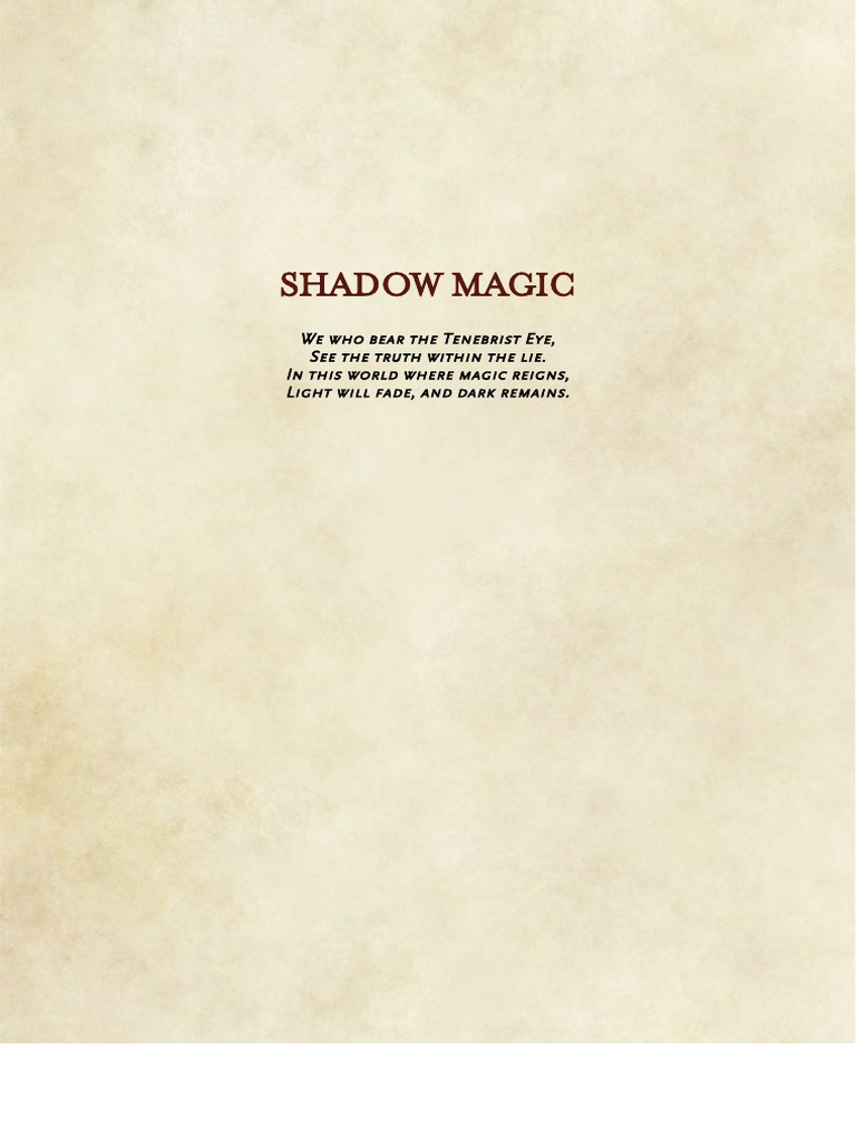 Shadowcaster v1.1 - The Homebrewery | PDF