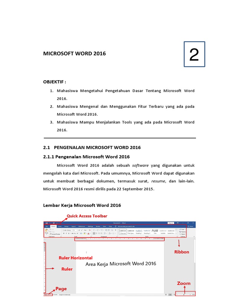 Panduan Lengkap Microsoft Word 2016 | PDF | Komputer