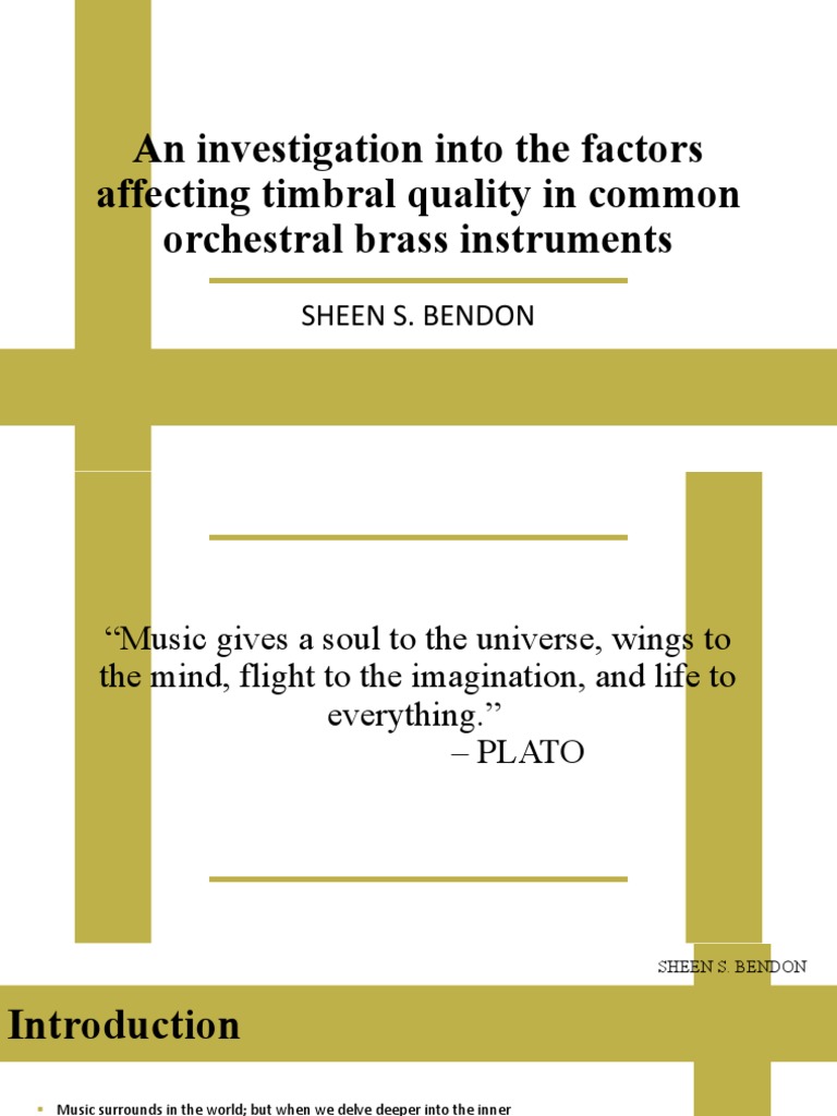 An Investigation Into The Factors Affecting Timbral Quality in Common ...
