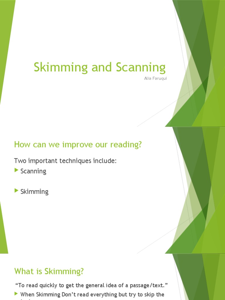 Improving Reading Comprehension Through Skimming and Scanning ...