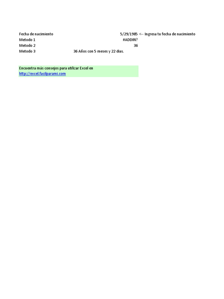 Calcular Edad de Una Persona | PDF
