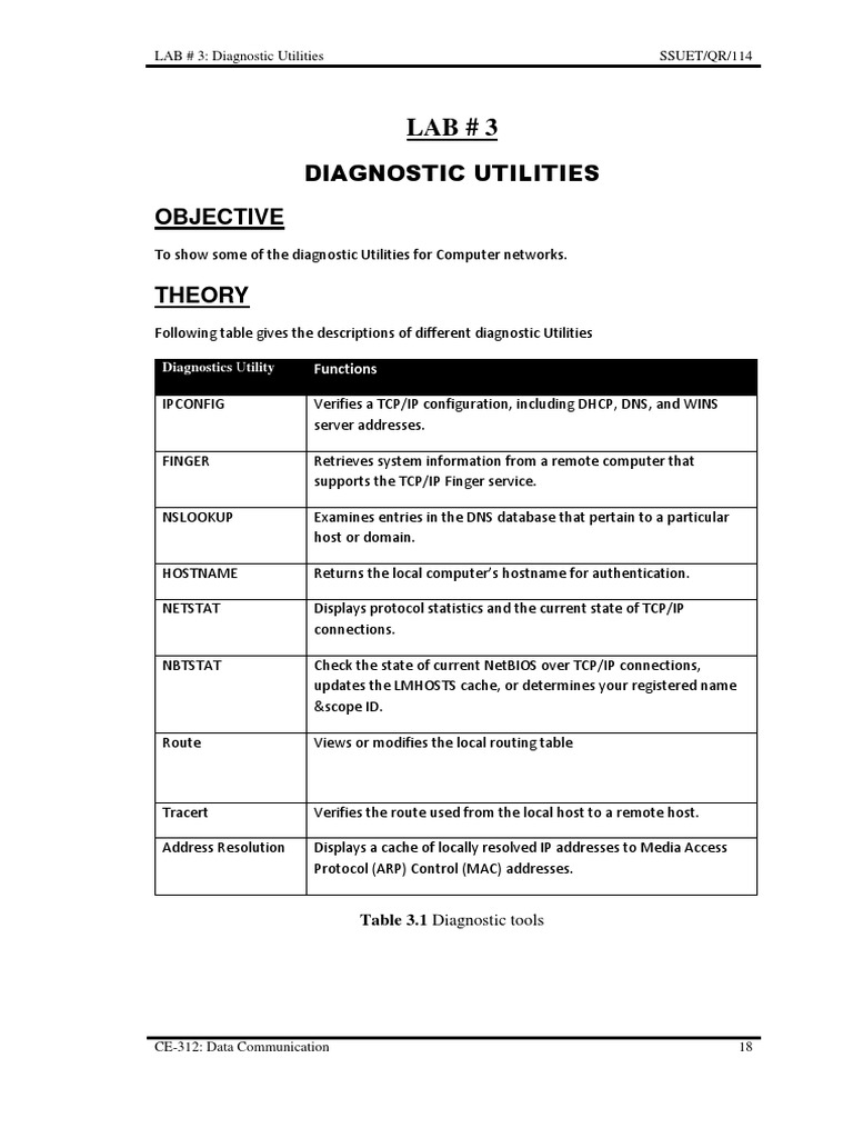 Dcom Lab # 3 | PDF | Ip Address | Domain Name System