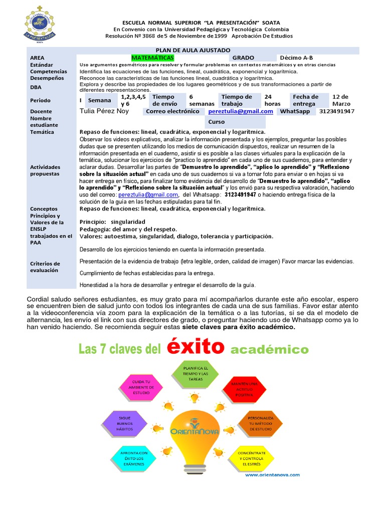 Grado Decimo | PDF | Función (Matemáticas) | Pendiente
